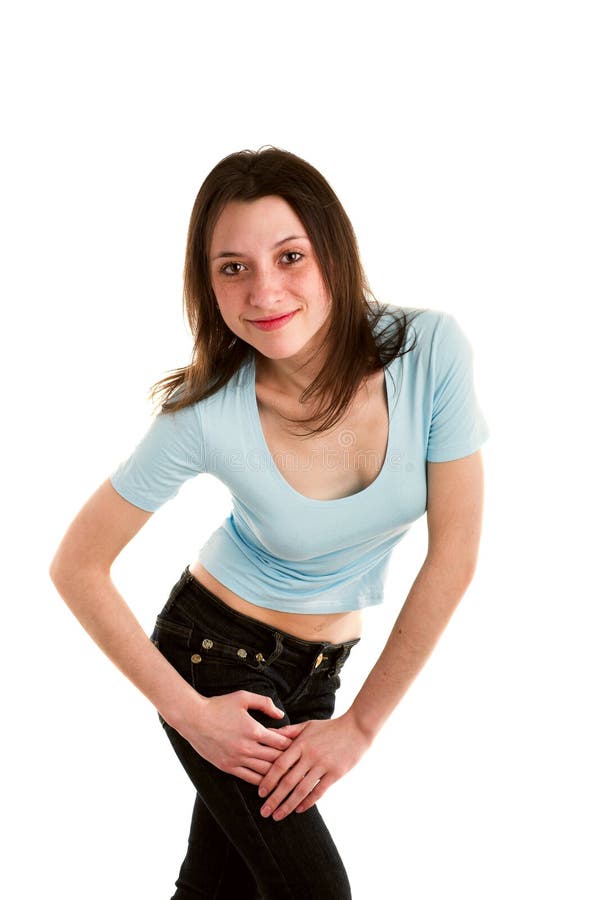 Provocation stock photo. Image of brunette, colors, lady - 7386126