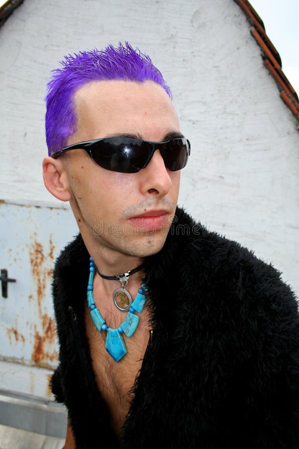 Posing profile punk stock image. Image of cape, look, defiant - 1331419