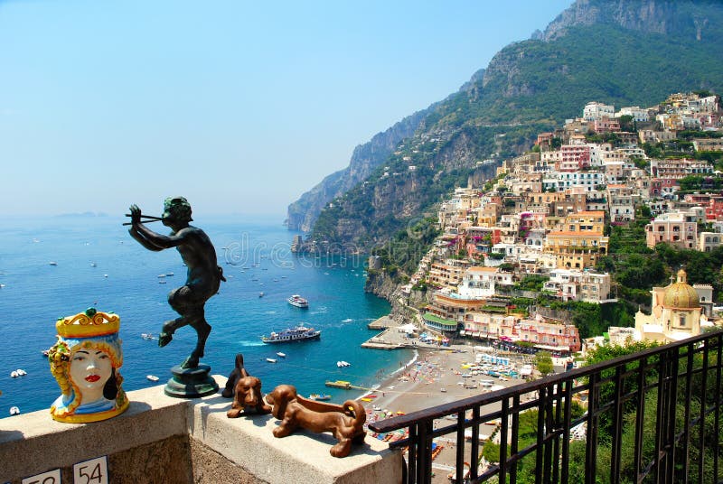 Positano City during Summer, Naples, Italy Stock Photo - Image of ...