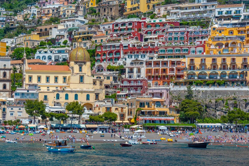 Positano, Italy, May 21, 2022: Panorama View of Positano Town in ...
