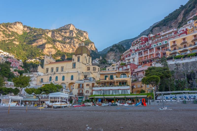 Positano, Italy, May 21, 2022: Sunny Day on the Positano Beach ...