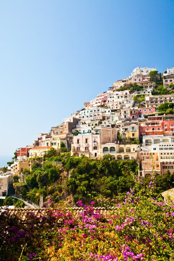 Positano view stock image. Image of panorama, holiday - 24016075