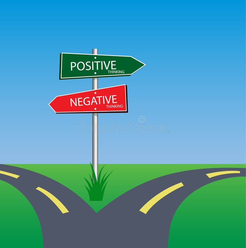 Positief En Negatief Concept Vector Illustratie - Illustration of keus ...