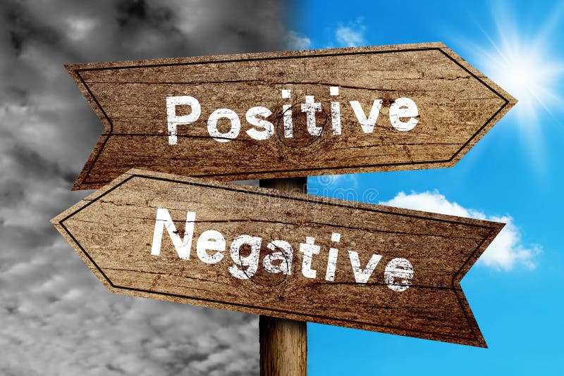 Negatief of Positief Denken is Een Persoonlijke Keuze Stock Afbeelding ...