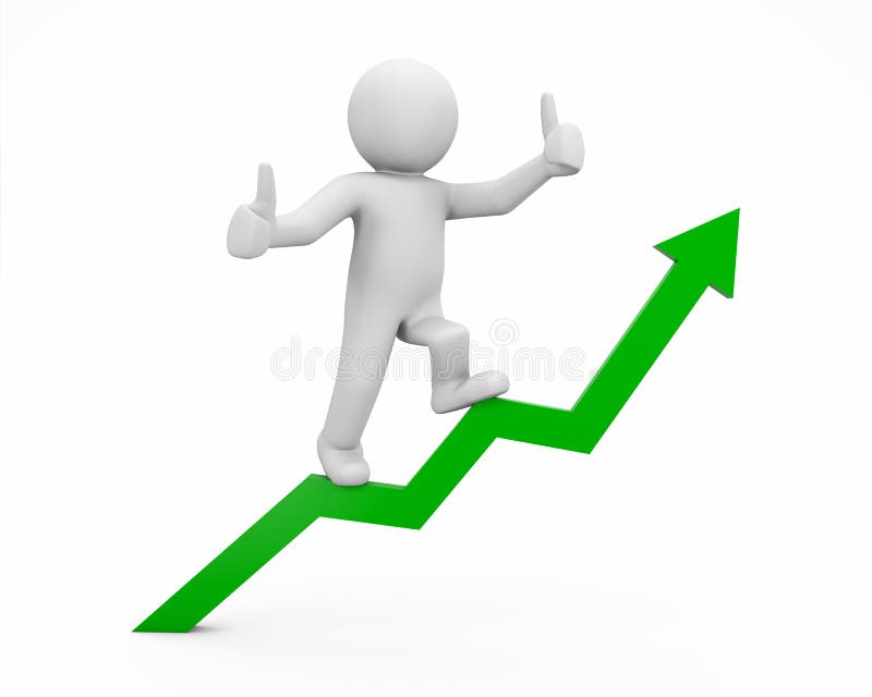 Positieve grafiek vector illustratie. Illustration of zaken - 54985125