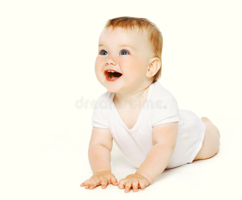 Positieve grappige baby stock afbeelding. Image of kaukasisch - 50280279