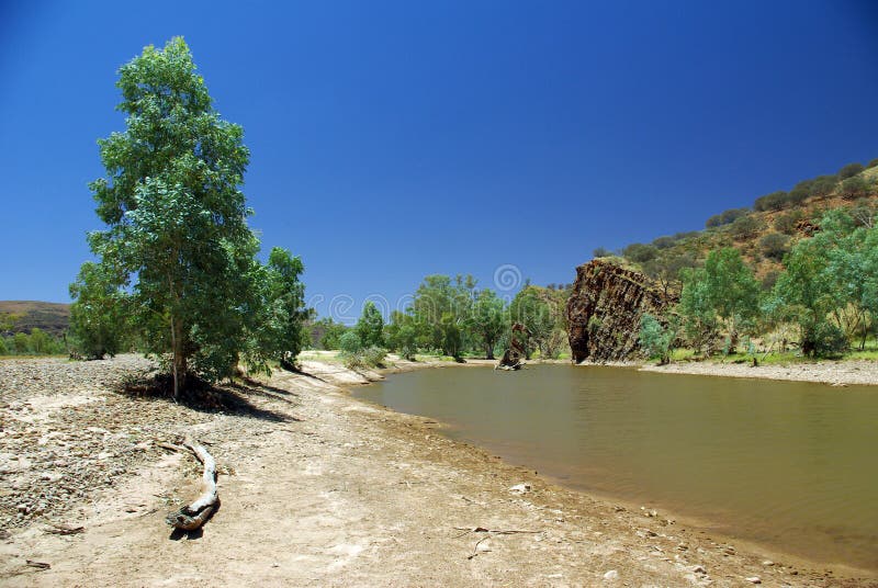 Fleuve de Finke, Australie photo stock. Image du fleuve - 11613300
