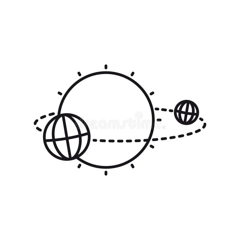 Perihelion and Aphelion Earth Position Rotating Around Sun Outline ...