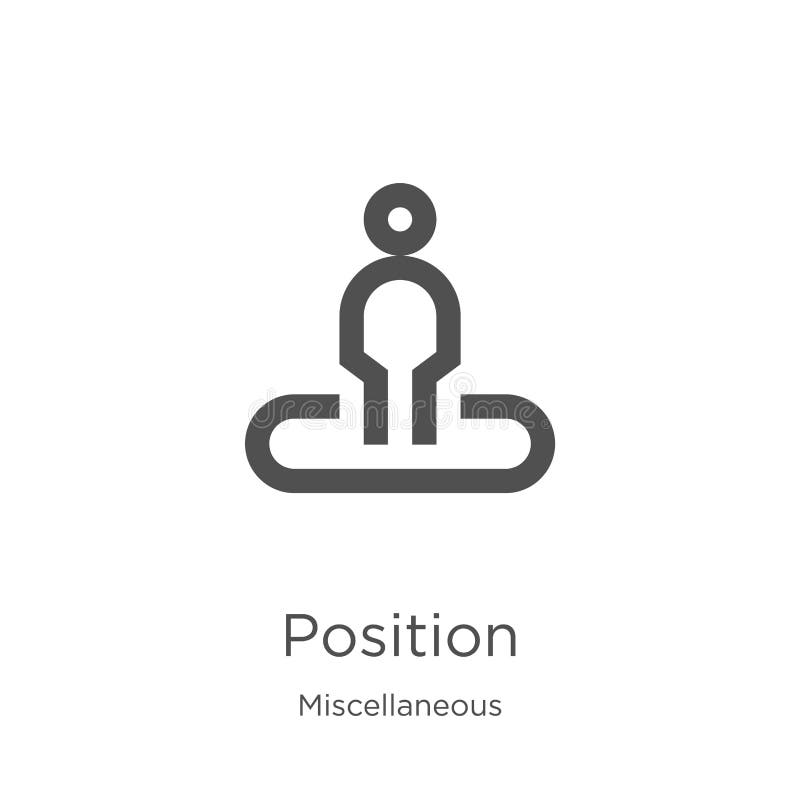 Position Icon Vector from Miscellaneous Collection. Thin Line Position ...
