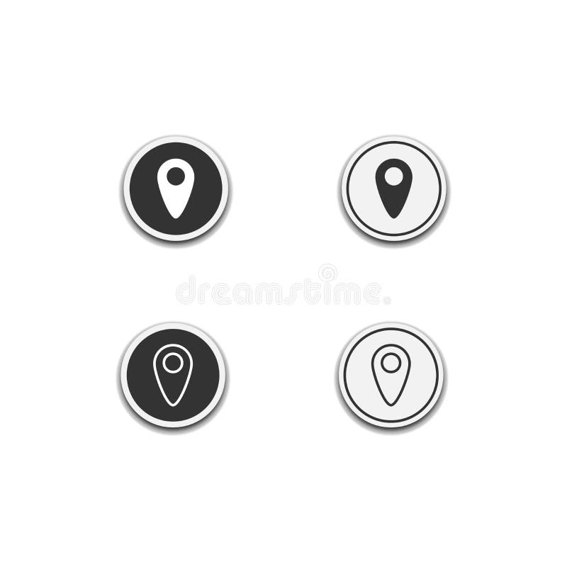 Position Location Icon Isolated on White Background, Web Template ...