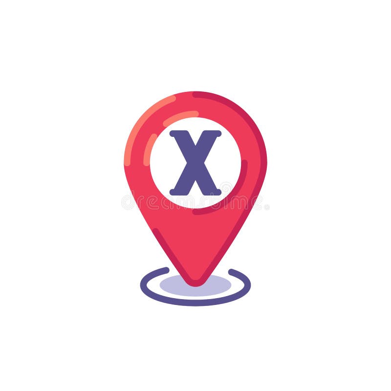 Position X Map Pointer Flat Icon Stock Vector - Illustration of single ... Position X Map Pointer Flat Icon Stock Vector - Illustration of single ...