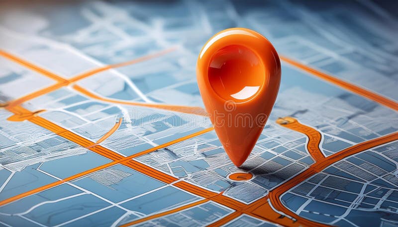 Position Marker on City Map As a GPS Navigation Stock Illustration ...