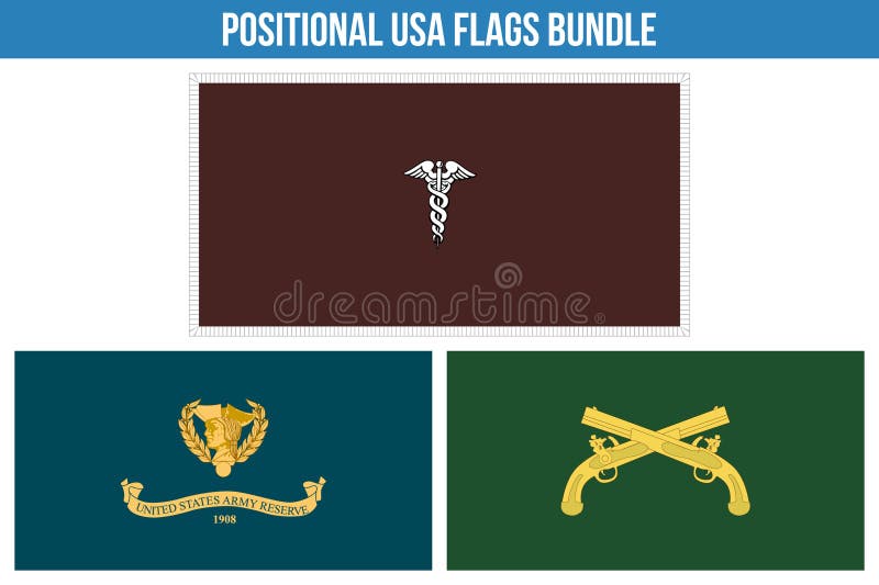 Positional USA Flags Bundle Vector Illustration Premium Quality Stock ...