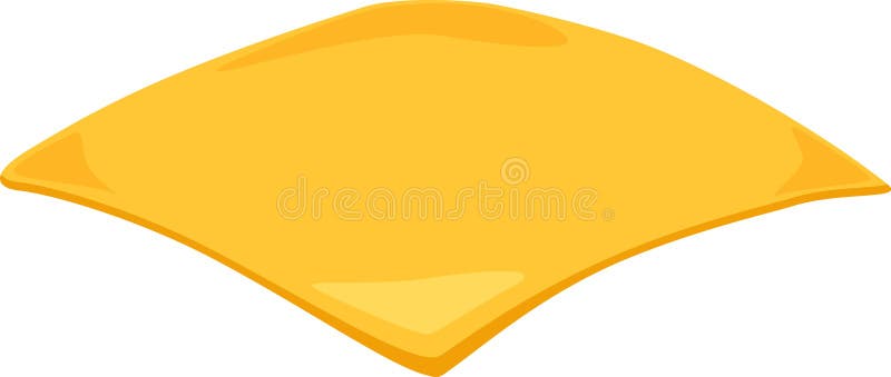Positioning a Single Slice of Yellow Processed Cheese in a Diamond or ...