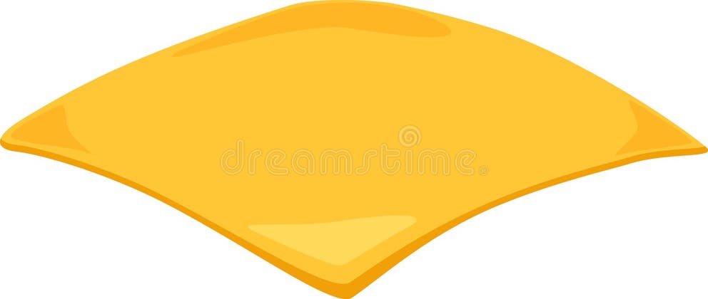 Positioning a Single Slice of Yellow Processed Cheese in a Diamond or ...