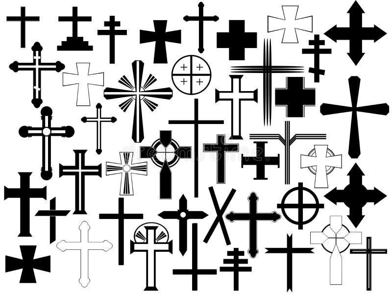 Croix Chrétienne Le Crucifix De Jésus-Christ, Différentes Formes D ...