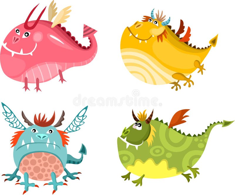 Positionnement de dragon illustration de vecteur. Illustration du ...