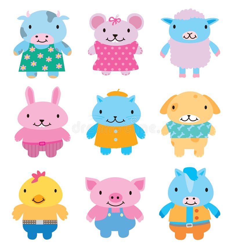 Les Animaux Avec L'appareil-photo Ont Placé 1 Illustration de Vecteur ...