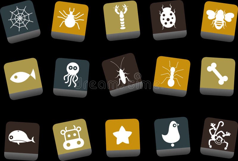 Positionnement De Graphisme D'animaux Illustration de Vecteur ...