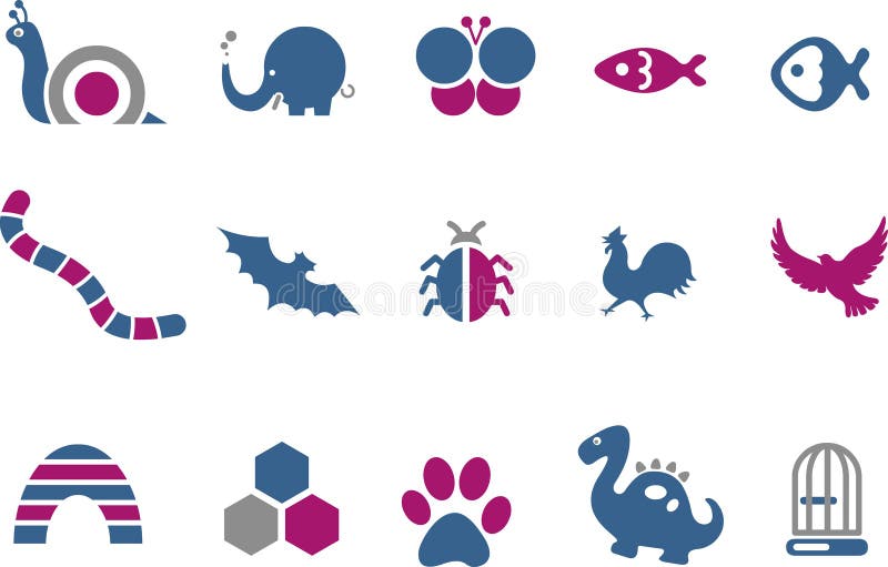 Positionnement De Graphisme D'animaux Illustration de Vecteur ...