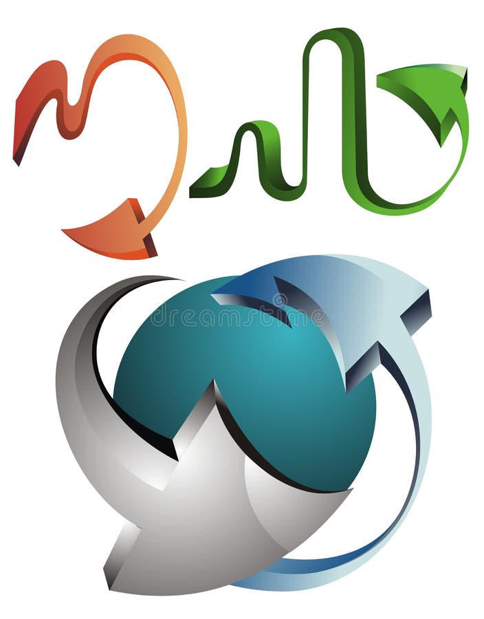 Positionnement De Graphisme De Flèche Illustration de Vecteur ...