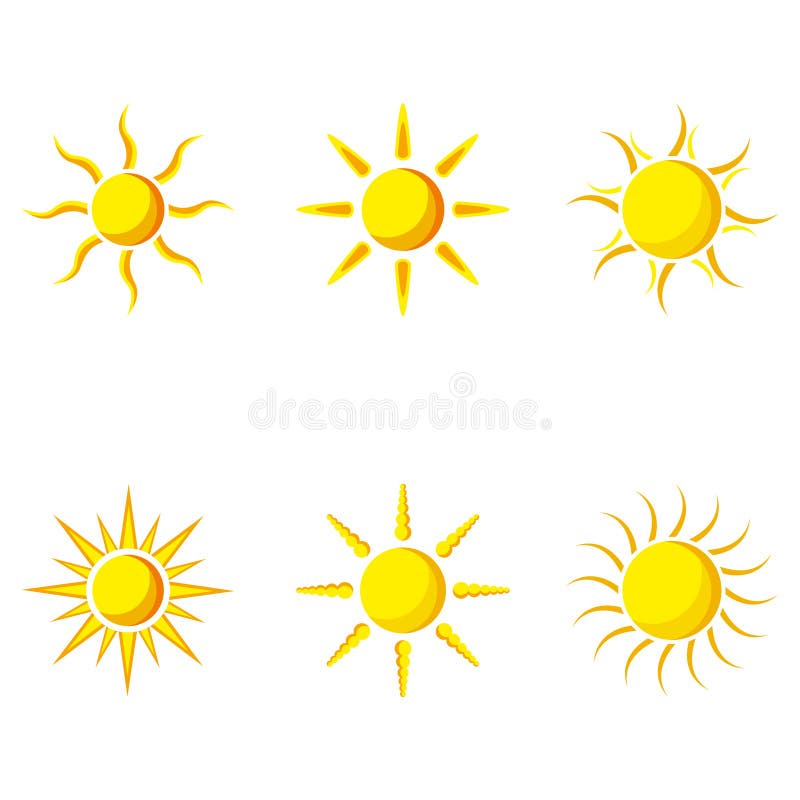 Positionnement De Graphisme De Sun De Vecteur Illustration de Vecteur ...