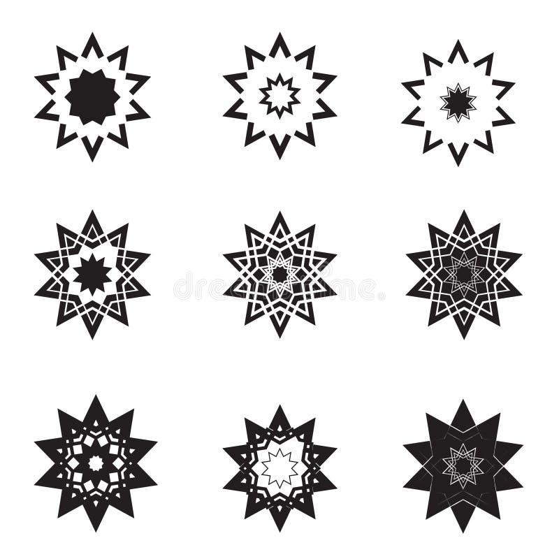 Positionnement Et Logos Abstraits De Graphisme D'étoile Illustration de ...