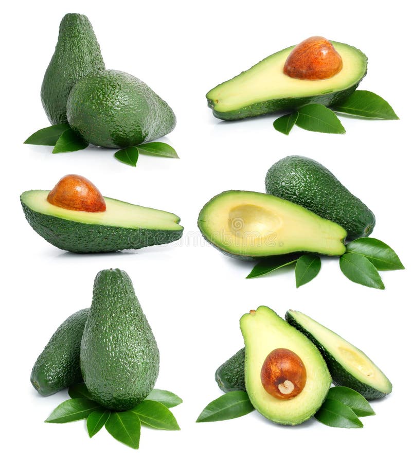Avocat vert, d'isolement. photo stock. Image du repas - 11663290