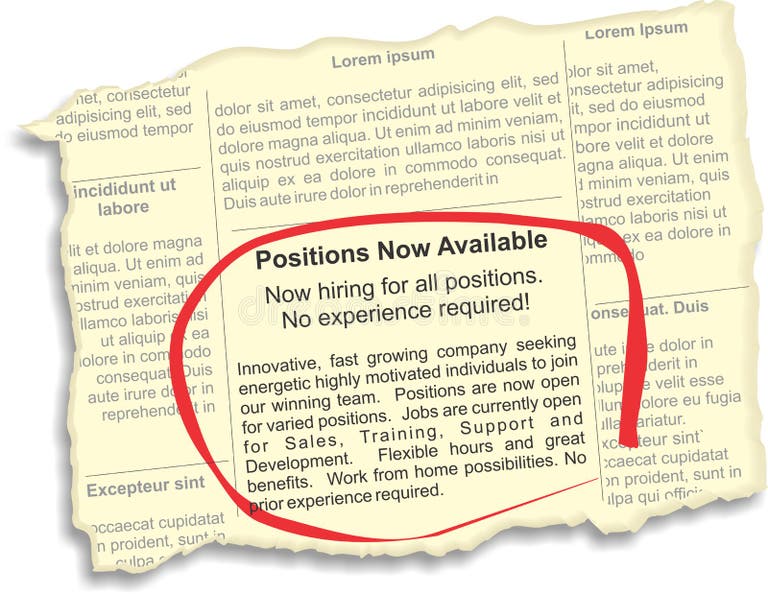 Positions Available Ad stock vector. Illustration of business - 16124446
