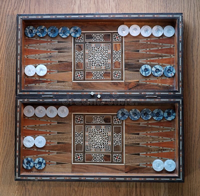 Backgammon: Opening Position of the Checkers Stock Photo - Image of ...