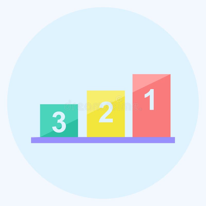 Positions Icon in Trendy Flat Style Isolated on Soft Blue Background ...