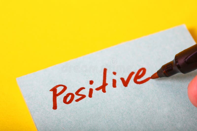 Positive stock image. Image of paper, yellow, positive - 12021135