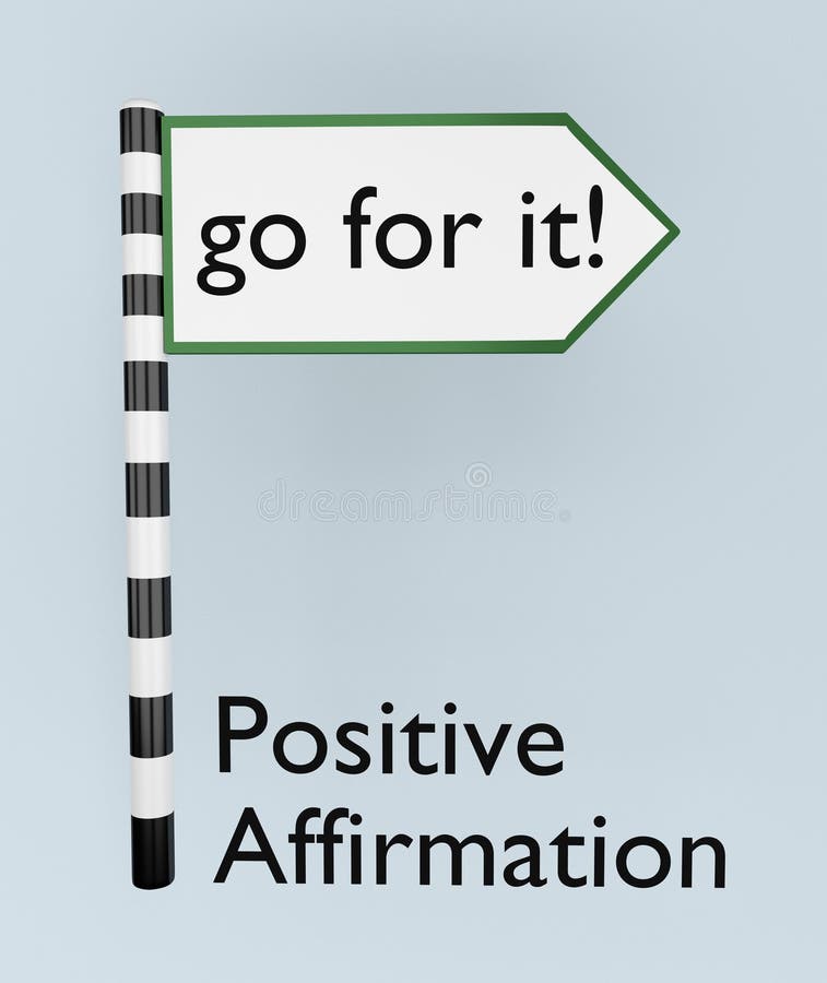 Positive Affirmation Concept Stock Illustration - Illustration of ...
