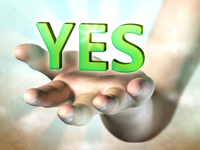 Positive answer stock illustration. Illustration of agree - 35117529