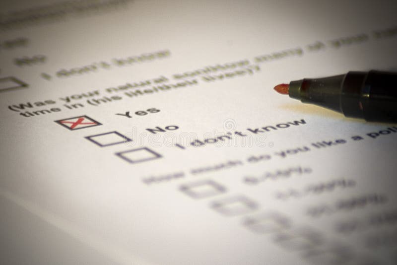 Positive Answer in Questionnaire Stock Image - Image of positive ...