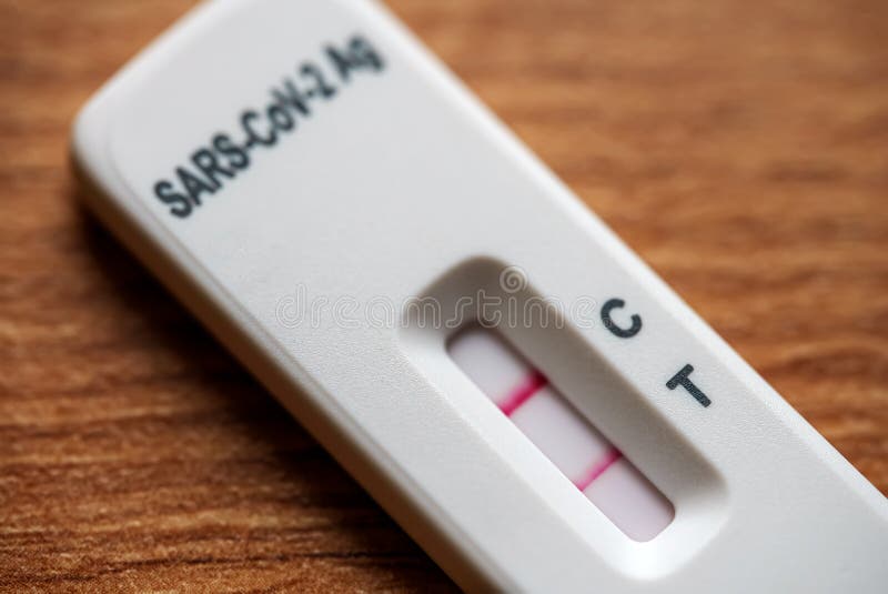 Positive Antigen Rapid Test Stock Image - Image of quick, medical ...