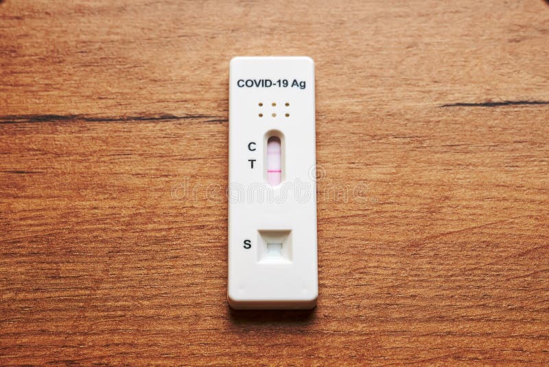 Positive Antigen Rapid Test Stock Photo - Image of disease, macro ...