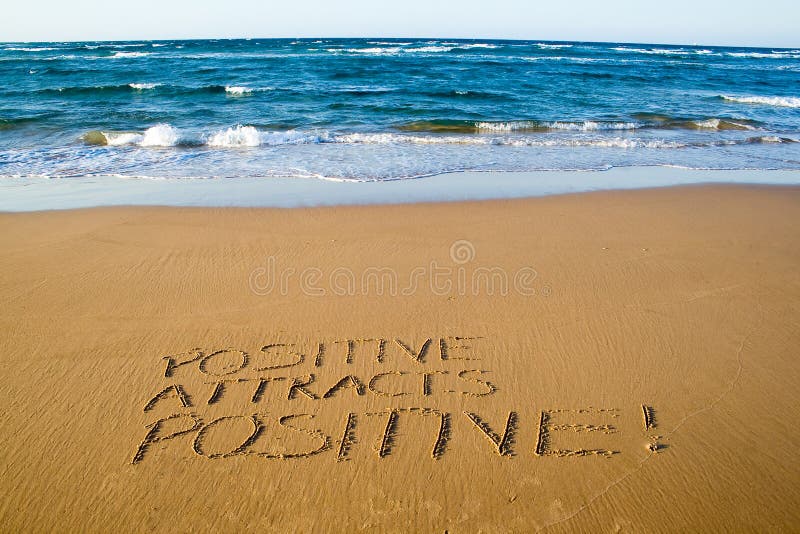 Positive Attracts Positive. Creative Motivation Concept. Stock Photo ...