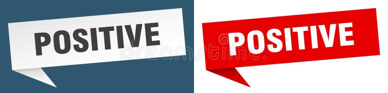 Positive Banner Template. Positive Ribbon Label Stock Vector ...