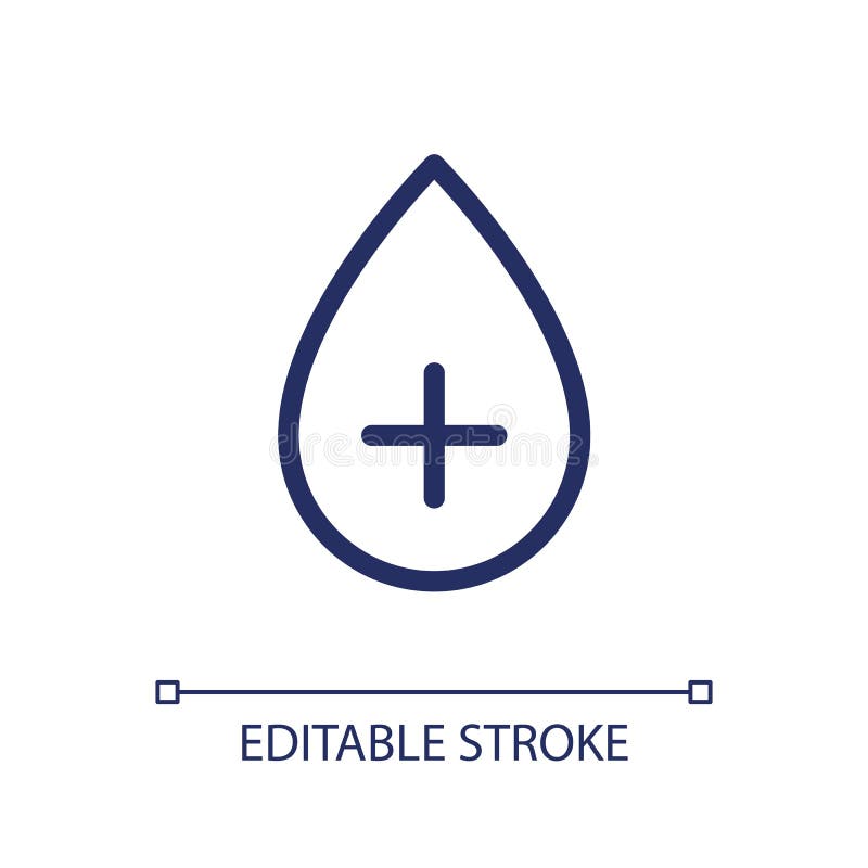 Positive Blood Type Pixel Perfect White Linear Ui Icon for Dark Theme ...