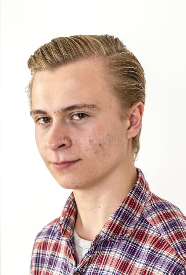 Positive Boy Looking at Camera Over White Stock Photo - Image of ...