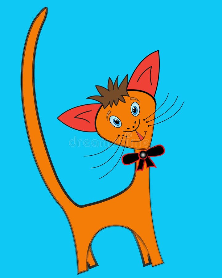 Positive cat. stock illustration. Illustration of animal - 51141769