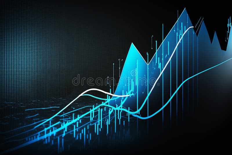 Positive Chart with Blue Bars Representing High Earnings and Success ...
