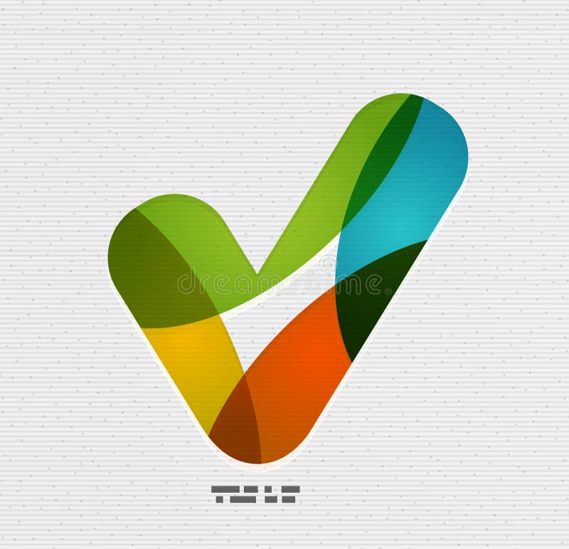 Positive Checkmark / Tick on Paper Design Stock Vector - Illustration ...