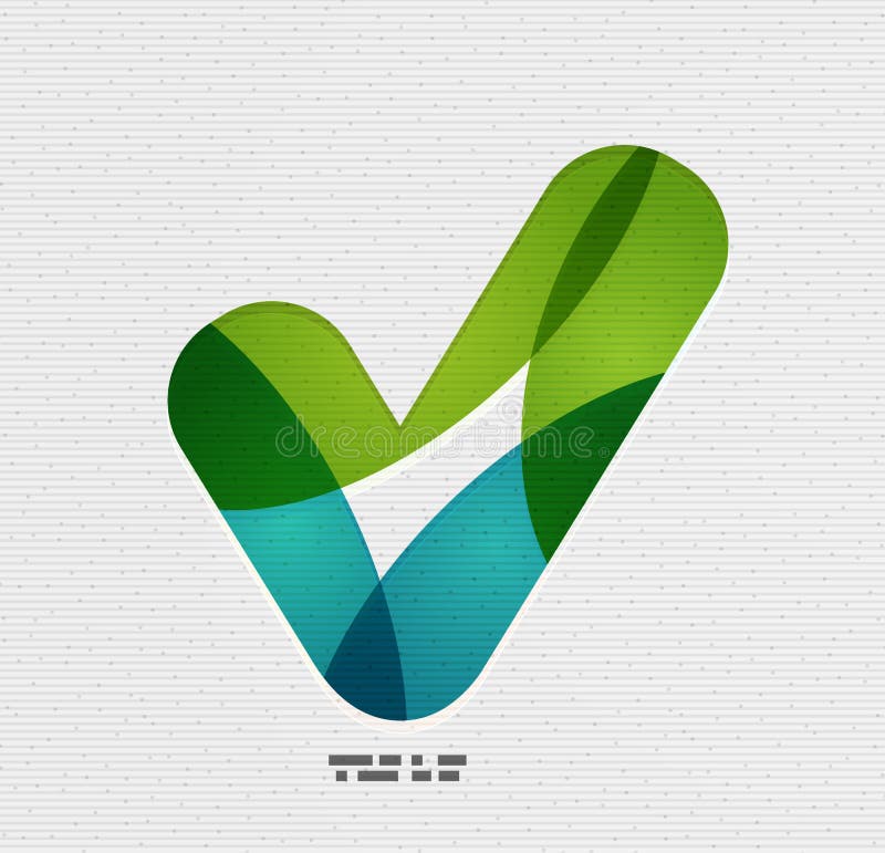 Positive Checkmark / Tick on Paper Design Stock Vector - Illustration ...