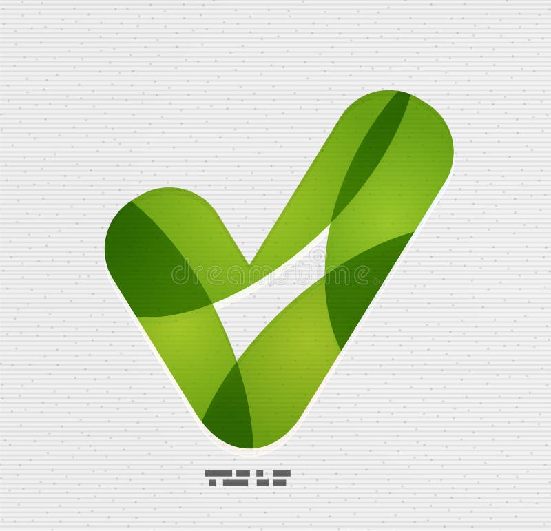 Positive Checkmark / Tick on Paper Design Stock Vector - Illustration ...