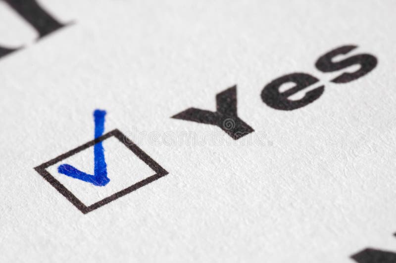 Positive choice (yes) stock image. Image of page, filling - 5742909