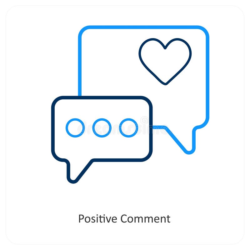 Positive Comment and Feedback Icon Concept Stock Illustration ...