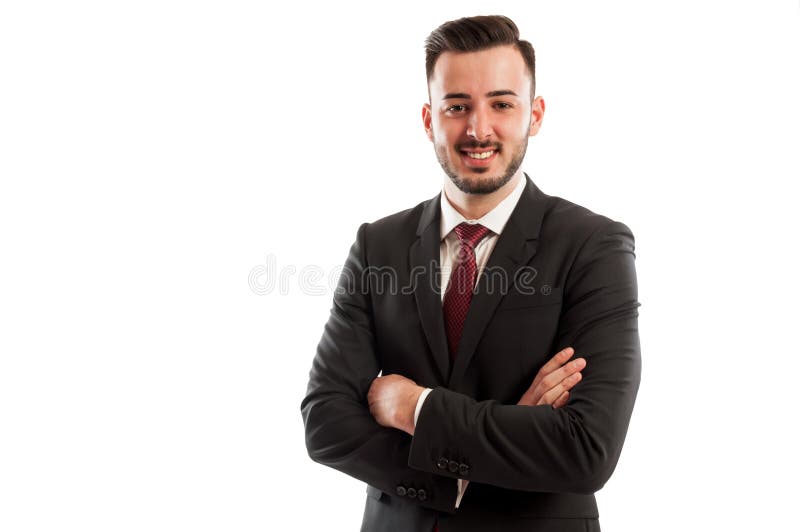 Positive and Confident Manager Stock Image - Image of isolated, smart ...