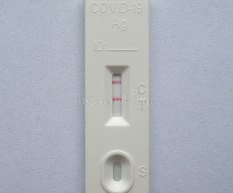 Positive Covid 19 Antigen Rapid Test Stock Photo - Image of tools ...